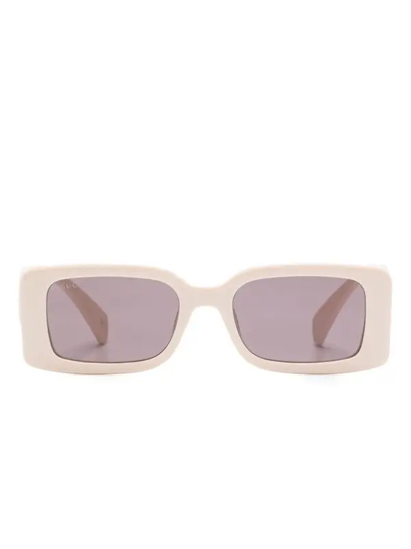 Gucci Gg1325s Rectangle Frame Sunglasses - Neutrals