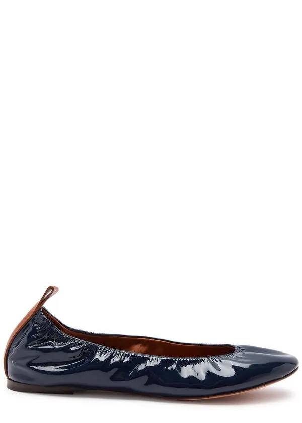 LANVIN Patent Leather Ballet Flats - Blue