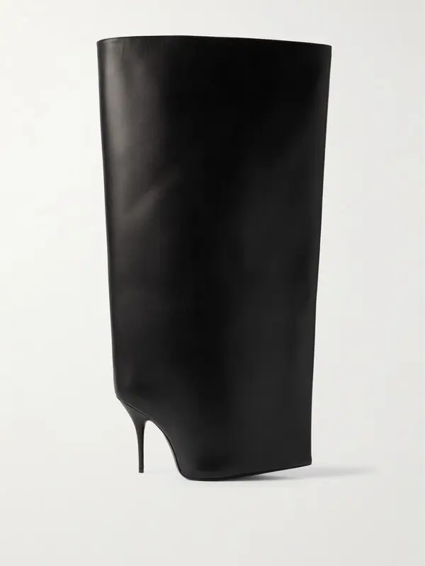 Balenciaga Wader Leather Knee High Boots