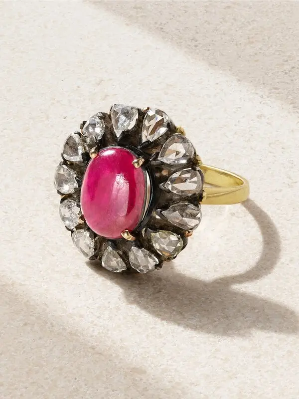 AMRAPALI LONDON Rajasthan 18-karat Diamond And Ruby Ring - Gold