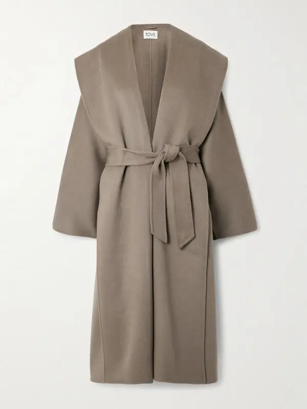 Tove Fenn Belted Wool-blend Wrap Coat