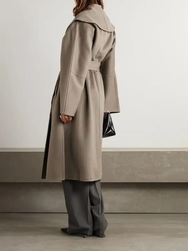 Tove Fenn Belted Wool-blend Wrap Coat