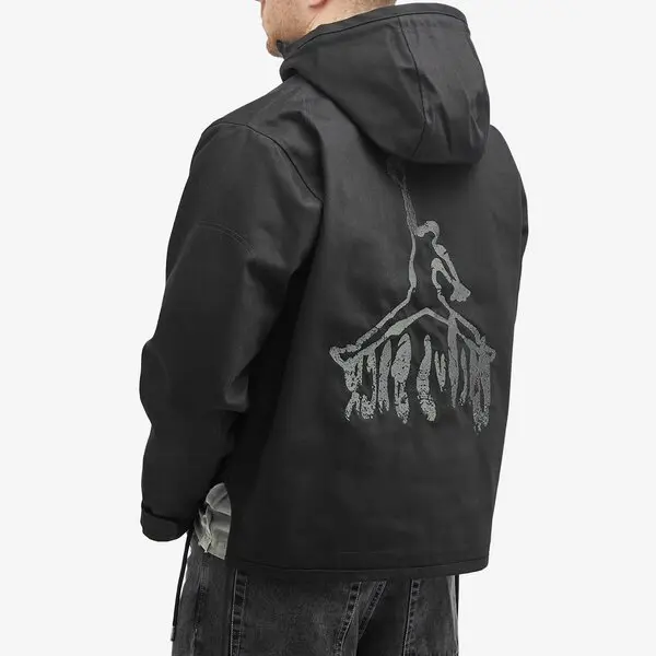 Jordan X Travis Scott Half Zip Jacket In Black - 40% Off