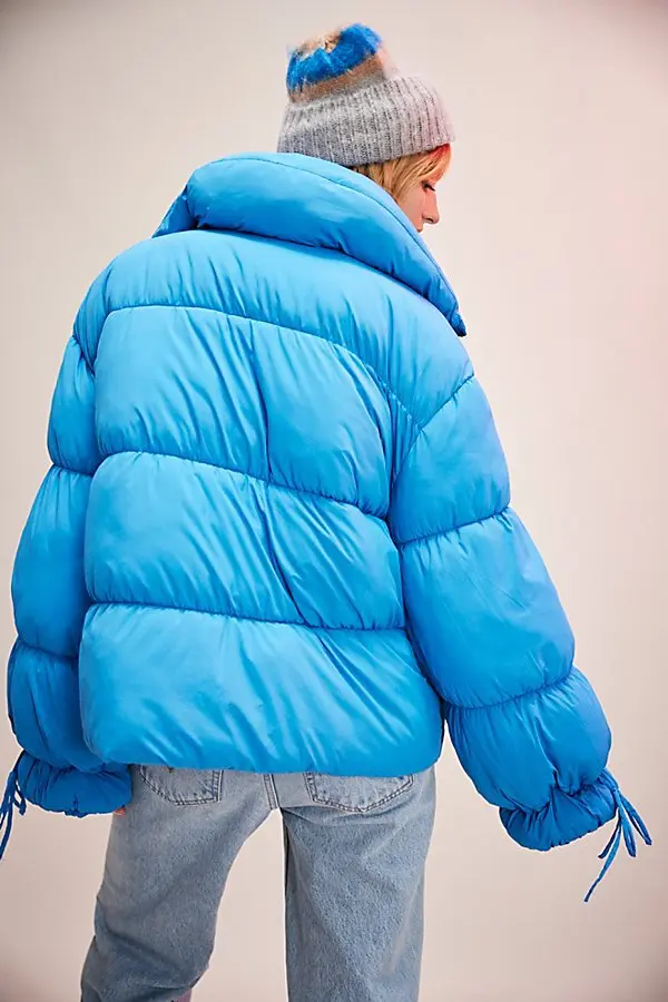 Veste Free People Zippée Drapée - 100% Coton Bleu - Taille L - Occasion Très Bon État