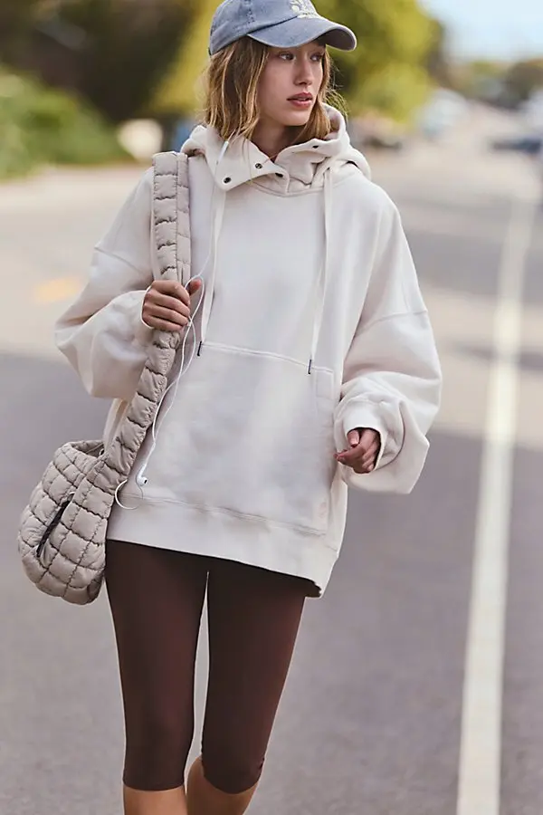 Free People A Cut Above Snap Hoodie - Ivory