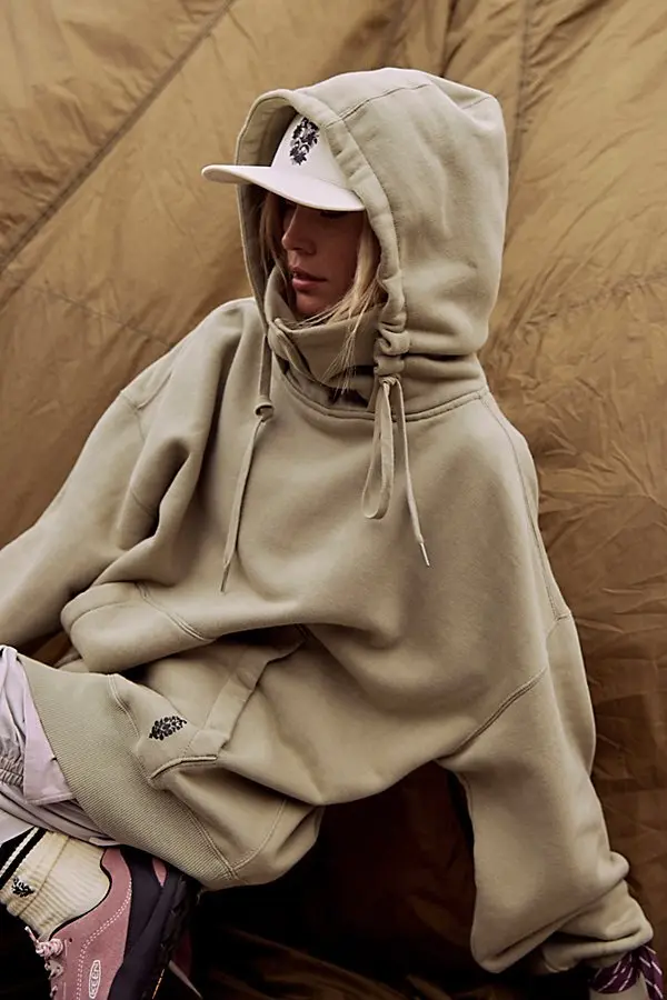Free People A Cut Above Snap Hoodie In Sage Stone 41% Off