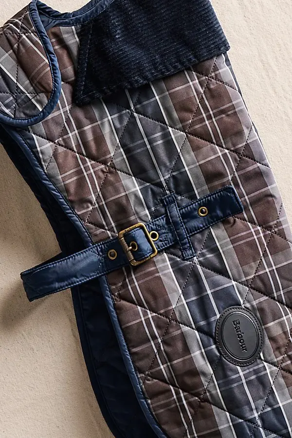 Barbour Tartan Dog Coat - Midnight Oak
