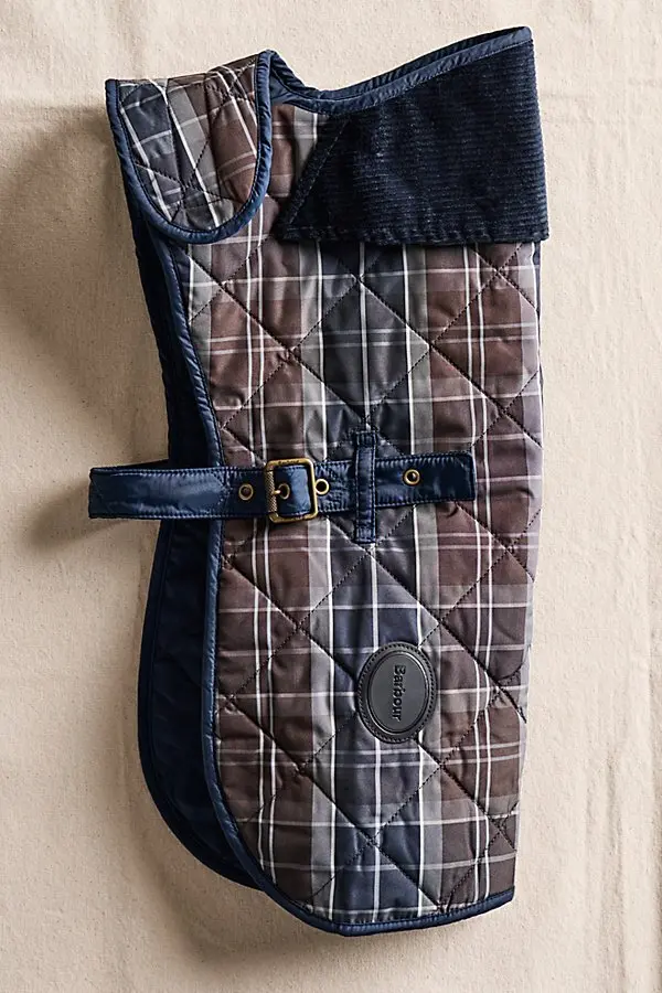 Barbour Tartan Dog Coat - Midnight Oak