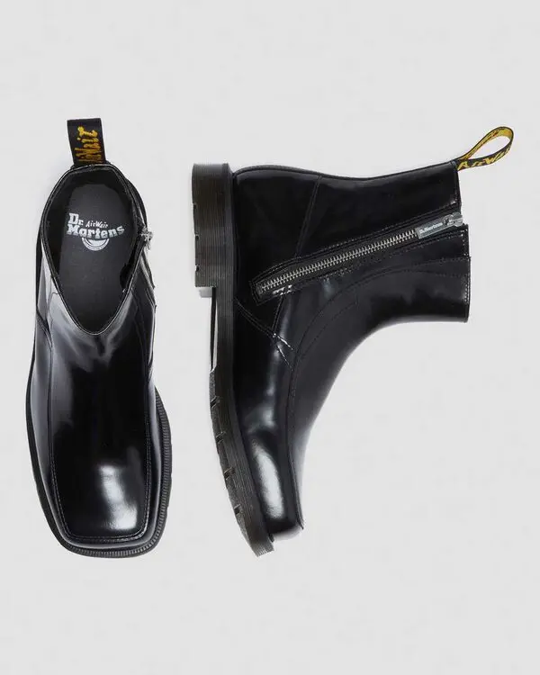 Dr. Martens Durrow Zip Leather Chelsea Boots In Black - 21% Off