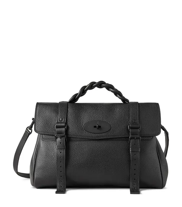 Mulberry Oversized Leather Alexa Crossbody Bag - Black