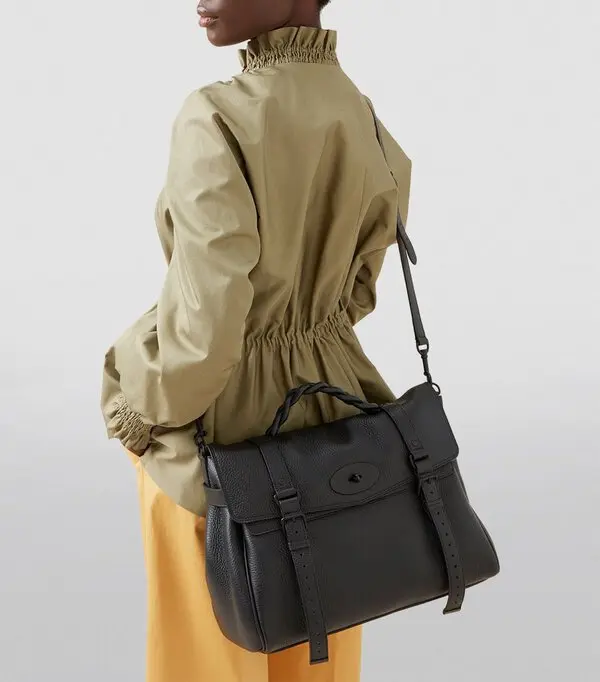 Mulberry Oversized Leather Alexa Crossbody Bag - Black