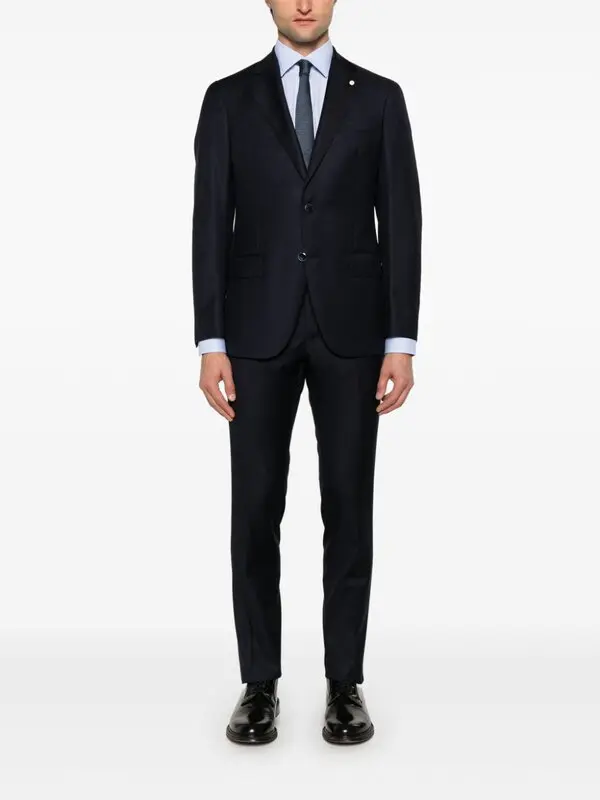 LUIGI BIANCHI MANTOVA Virgin Wool Suit - Blue