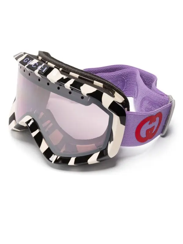 Gucci Zebra-print Ski Goggles
