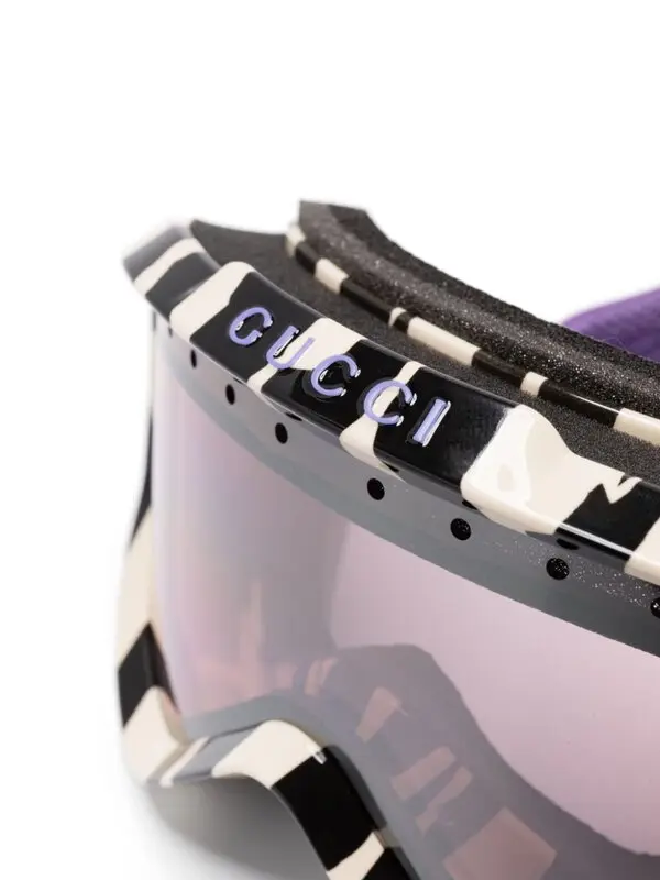 Gucci Zebra-print Ski Goggles