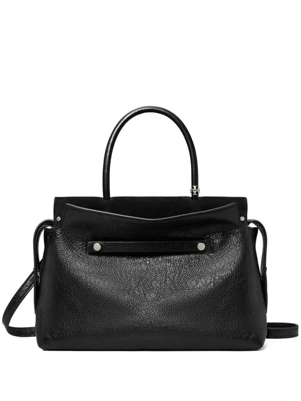 Tory Burch Mercer Distressed Tote Bag - Black