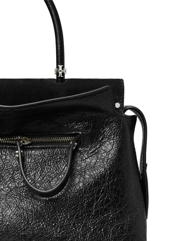 Tory Burch Mercer Distressed Tote Bag - Black