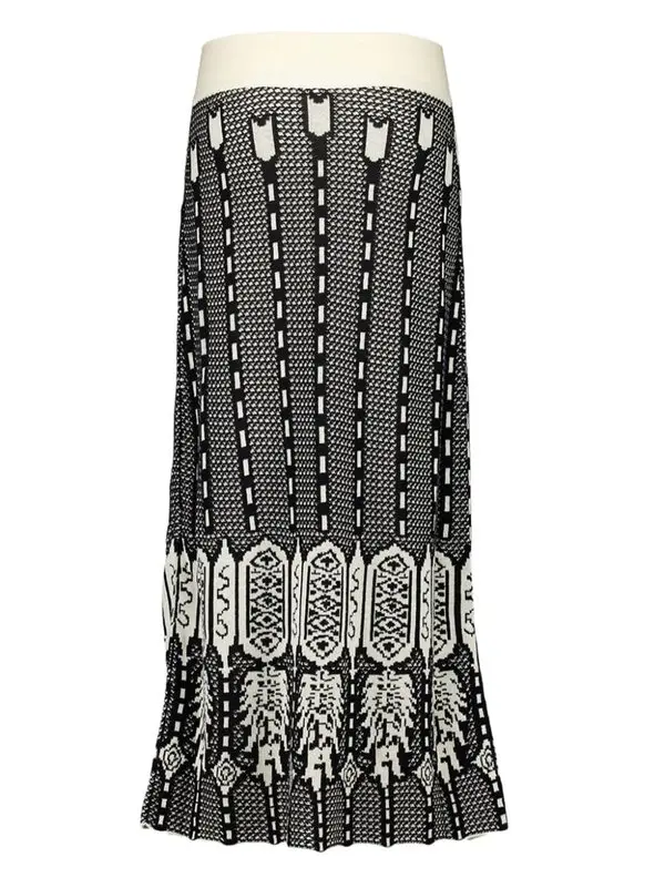 Johanna Ortiz Energy Matrix Midi Skirt - Black
