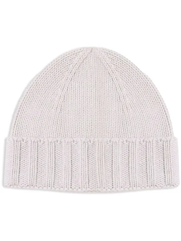 GIULIANO GALIANO Wool Beanie Hat - Neutrals