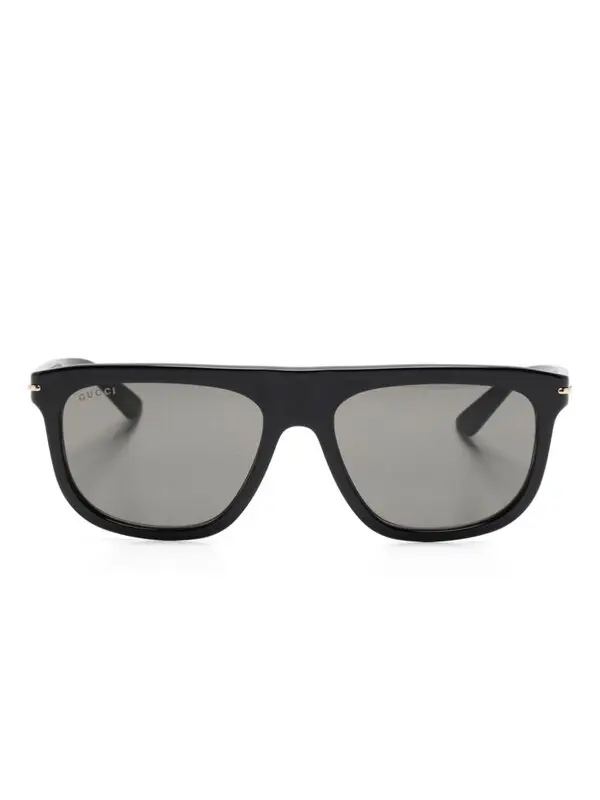 Gucci Oval-frame Sunglasses - Black