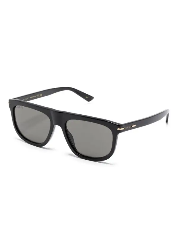 Gucci Oval-frame Sunglasses - Black