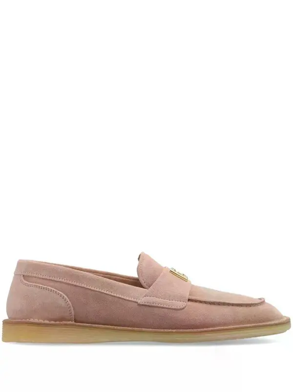 Dolce & Gabbana Logo-lettering Loafers - Pink