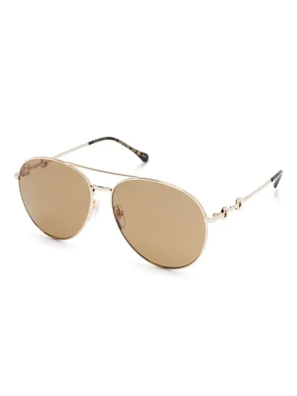 Gucci Horsebit-detail Aviator Sunglasses