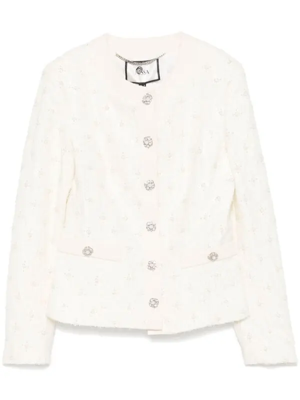 NISSA Embroidered Jacquard Jacket