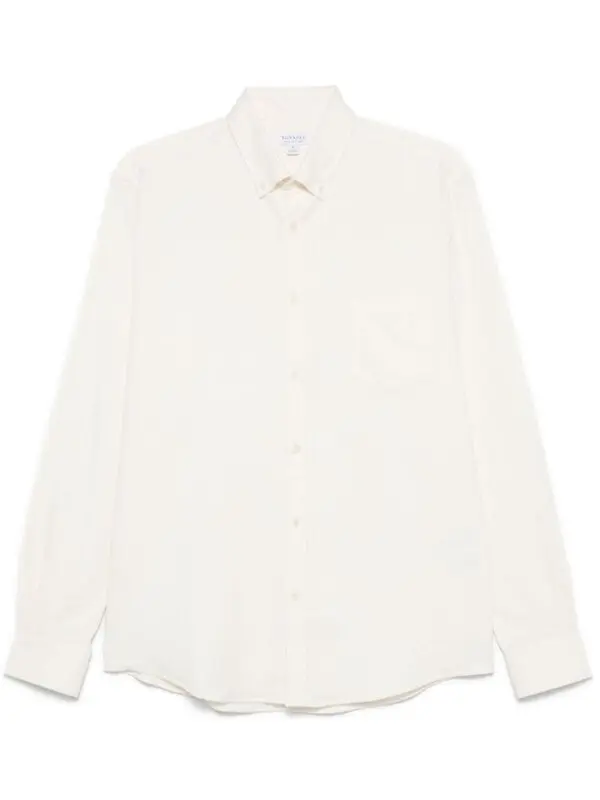 Sunspel Flannel Button-up Shirt - Neutrals