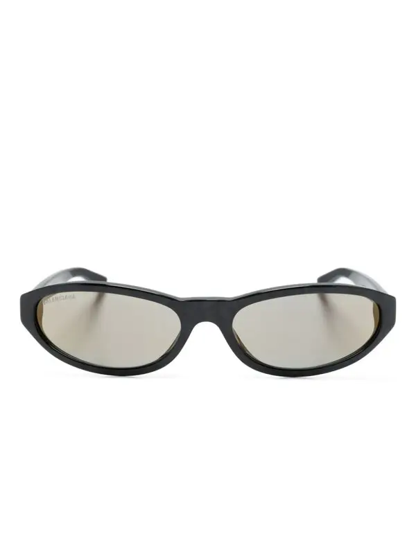 Balenciaga Oval-frame Sunglasses - Black