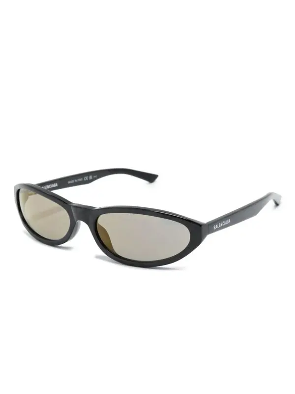 Balenciaga Oval-frame Sunglasses - Black