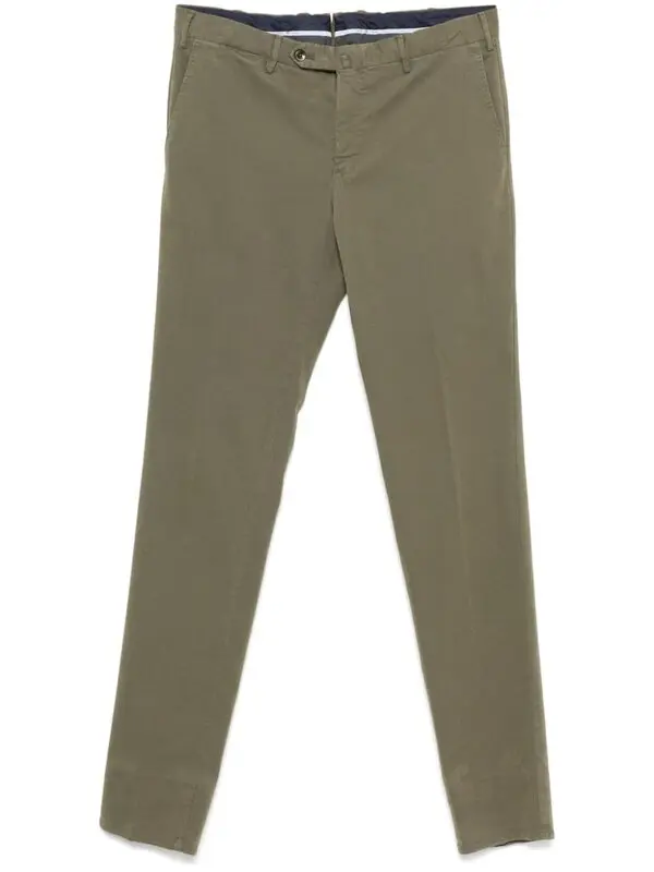 PT TORINO Slim-cut Chino Trousers - Green