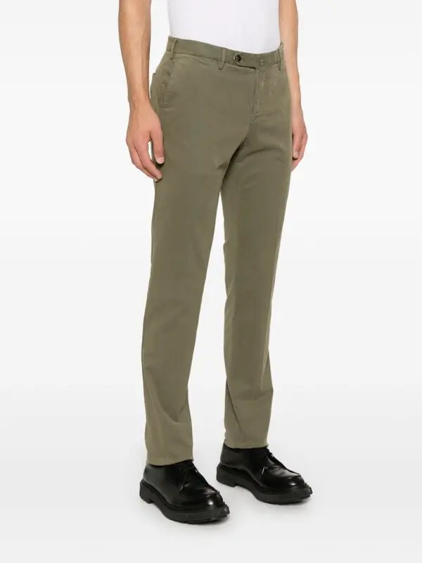 PT TORINO Slim-cut Chino Trousers - Green