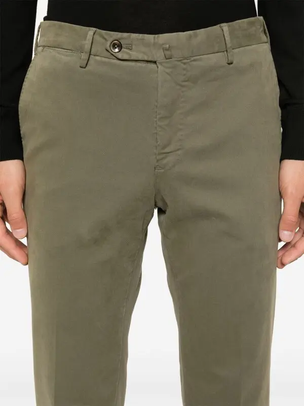 PT TORINO Slim-cut Chino Trousers - Green