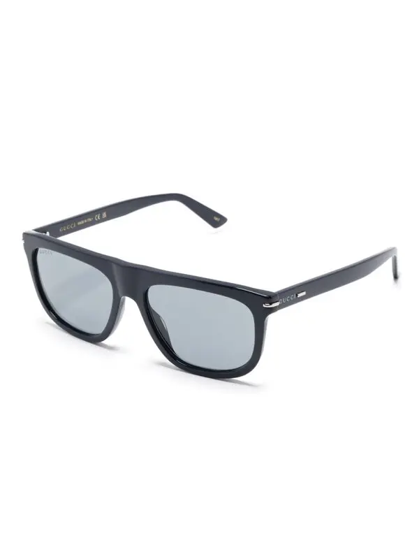 Gucci Oval-frame Sunglasses - Blue