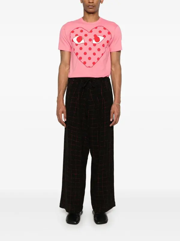 Play Comme Des Garcon Heart-print T-shirt - Pink