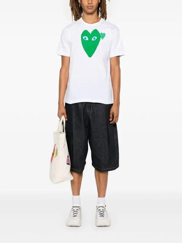Play Comme Des Garcon Heart-print T-shirt