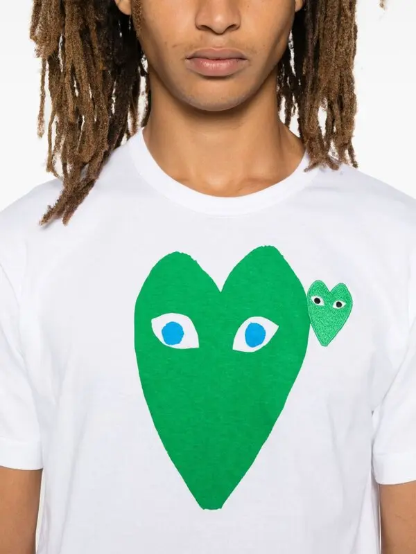 Play Comme Des Garcon Heart-print T-shirt