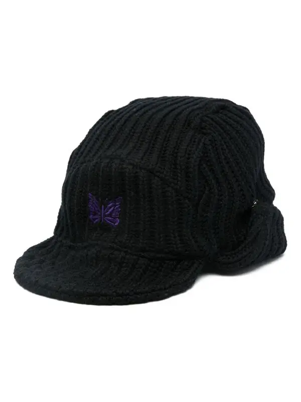 Needles Butterfly Embroidered Hat - Black