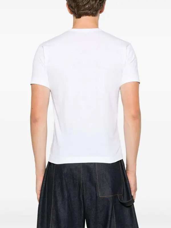 Play Comme Des Garcon Heart-patch T-shirt - White