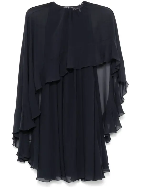 Chloé Silk Mini Dress With Cape