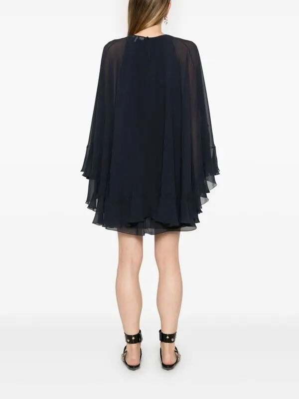 Chloé Silk Mini Dress With Cape