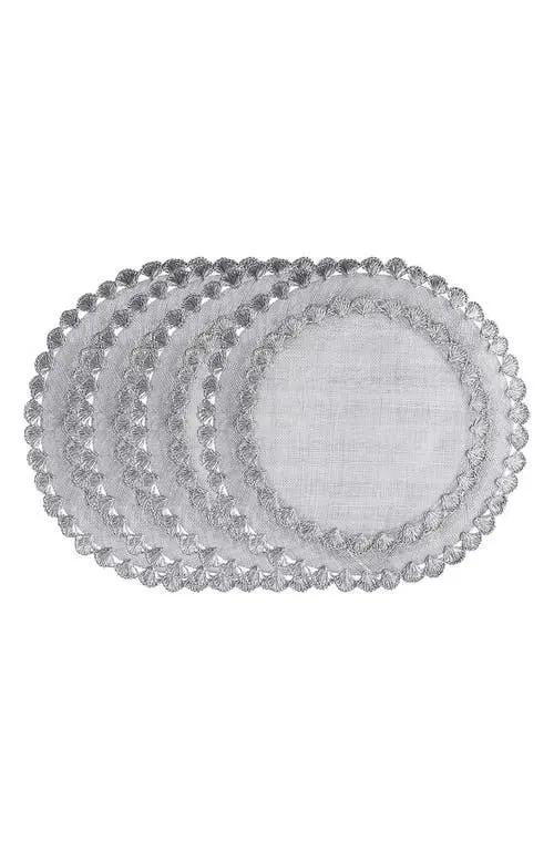 JULISKA Isadora Set Of 4 Placemats - Silver
