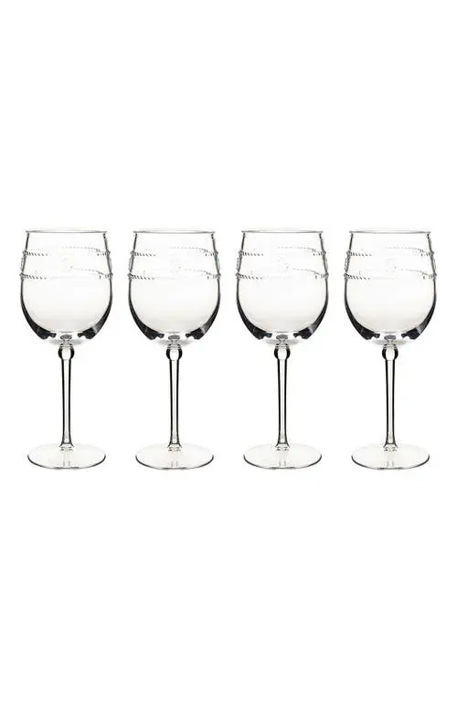 JULISKA Isabella Set Of 4 Acrylic Wine Glasses - Clear