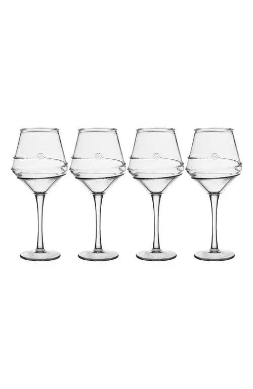 JULISKA Amalia Acrylic Set Of 4 Wine Glasses - Clear