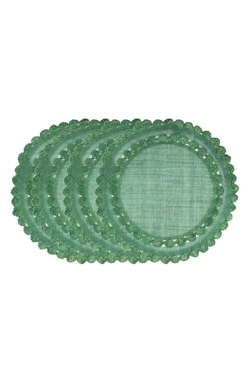 JULISKA Isadora Set Of 4 Placemats - Evergreen