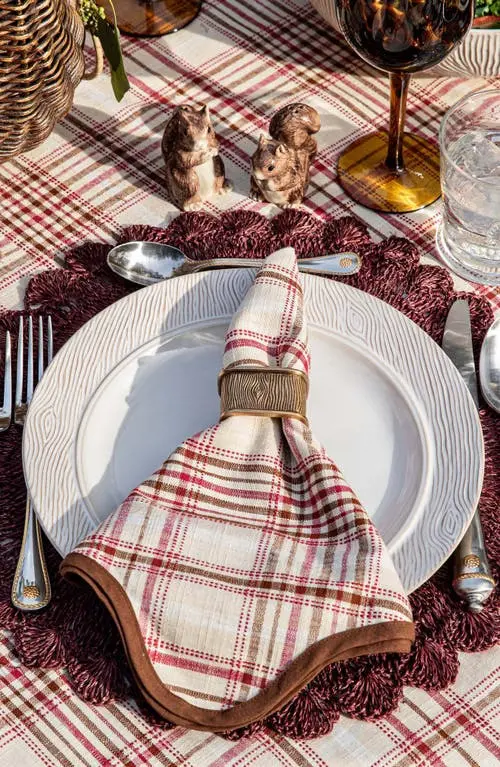 JULISKA Blenheim Oak Set Of 4 Napkin Rings