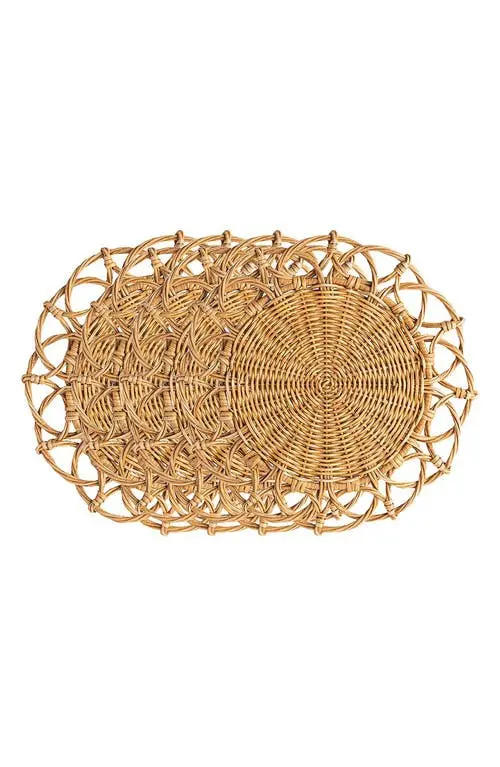 JULISKA Provence Set Of 4 Rattan Placemats - Natural