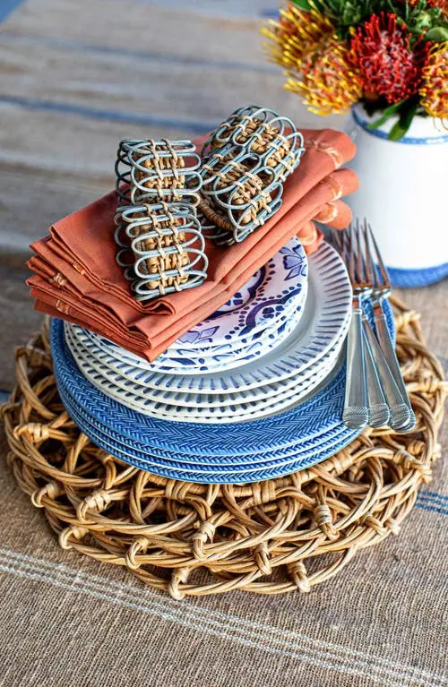 JULISKA Provence Set Of 4 Rattan Placemats - Natural