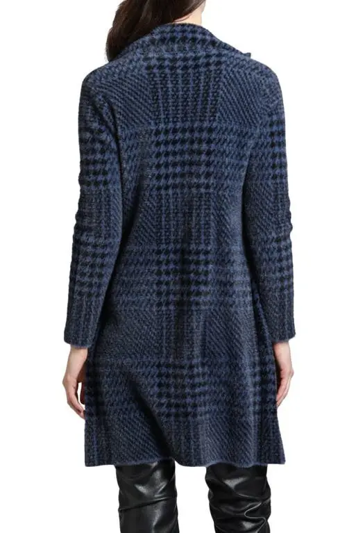 APNY Plush Houndstooth Longline Jacket