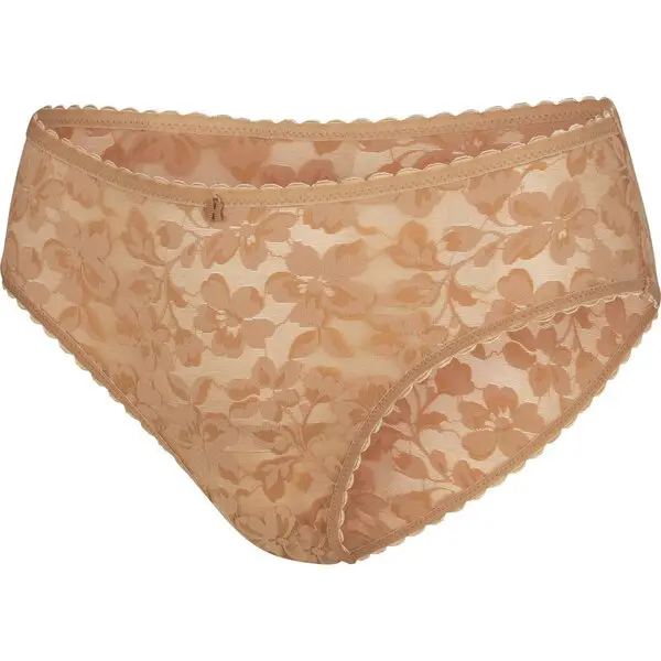 SAVAGE X FENTY Lavish Lace Hipster Briefs - Sweet Latte Nude